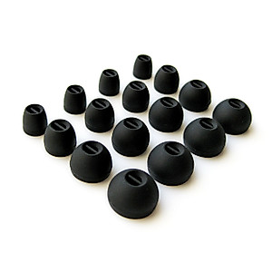 16pcs- 4XS/4S/4M/4L (B-NSEN) Comfort Noise Isolation Replacement Eartips Earbuds Adapters Compatible with Sennheiser HD 1, Momentum (M2 IE) I and G, Sennheiser CX 3.00, CX 5.00, CX 7.00BT Earphones