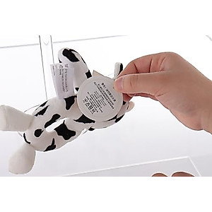 Apricot Lamb Baby Cow Soft Rattle Toy, Plush Stuffed Animal for Newborn Soft Hand Grip Shaker Over 0 Months (Cow, 6 Inches)