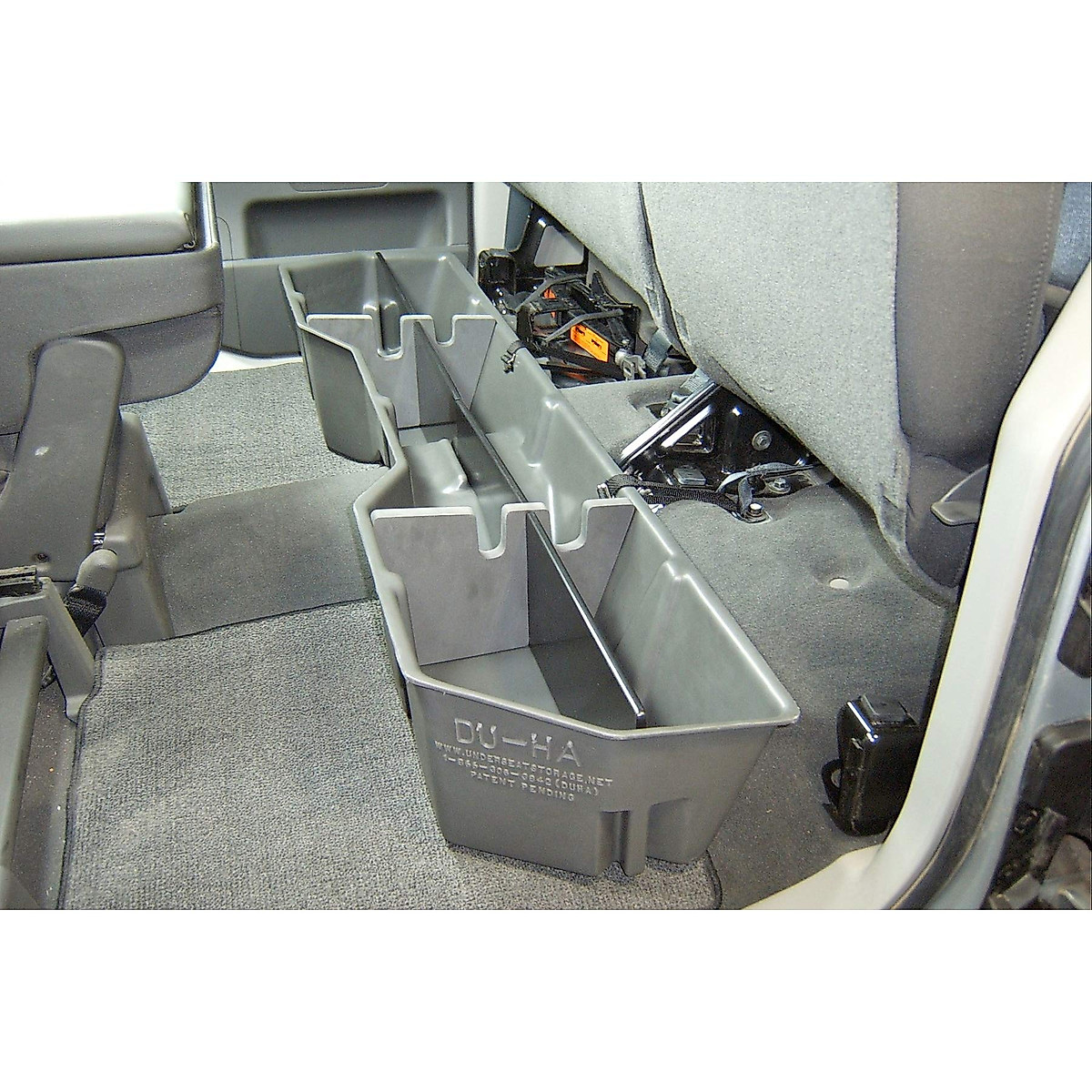 DU-HA Under Seat Storage Fits 04-21 Nissan Titan King & Crew Cab Dk Grey, Part #40011