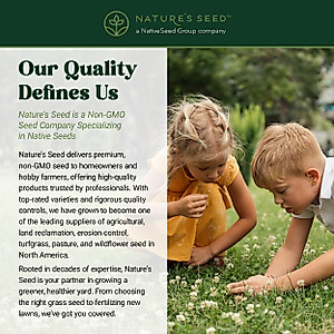 Nature’s Seed White Dutch Clover Seed, Drought Tolerant Ground Cover, Low Maintenance Garden Yard Lawn Alternative, 5000 sq ft