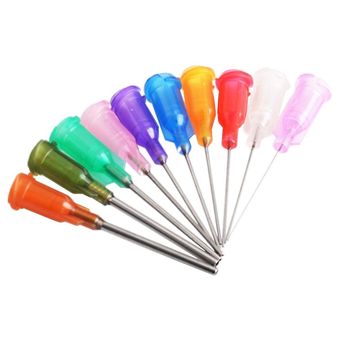 FEITA Glue Needles Industrial Liquid Dispenser Needle Tips Adhesive Glue Dispensing Blunt Tip Luer Lock 1" (100 Pcs/Pack)