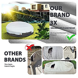 ClawsCover Outdoor Daybed Covers Waterproof,Round/Oval Patio Sectional Couch Bed Furniture Cover with Canopy,Heavy Duty Tearproof 600D Polyester Fabric,All Weather Protection,75"Diax35"/16”H