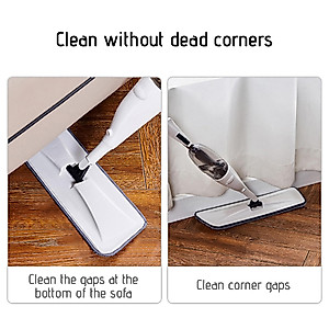 Mops for Floor Cleaning, Floor Mop, 360° Rotating Spray Mop, Microfiber Mop with 1 Washable Pads and Reusable Bottles, Home Or Commercial Use Dry Wet Flat Mop for Hardwood Laminate Wood Ceramic