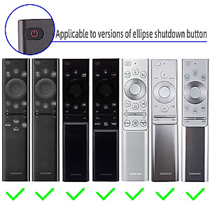 Compatible with Samsung Smart TV Remote 2022 BN59 Remote with Solar Panels Silicone Cover, Anti-Fall Shockproof Silicone Protective case with Lanyard(Cool Gray)