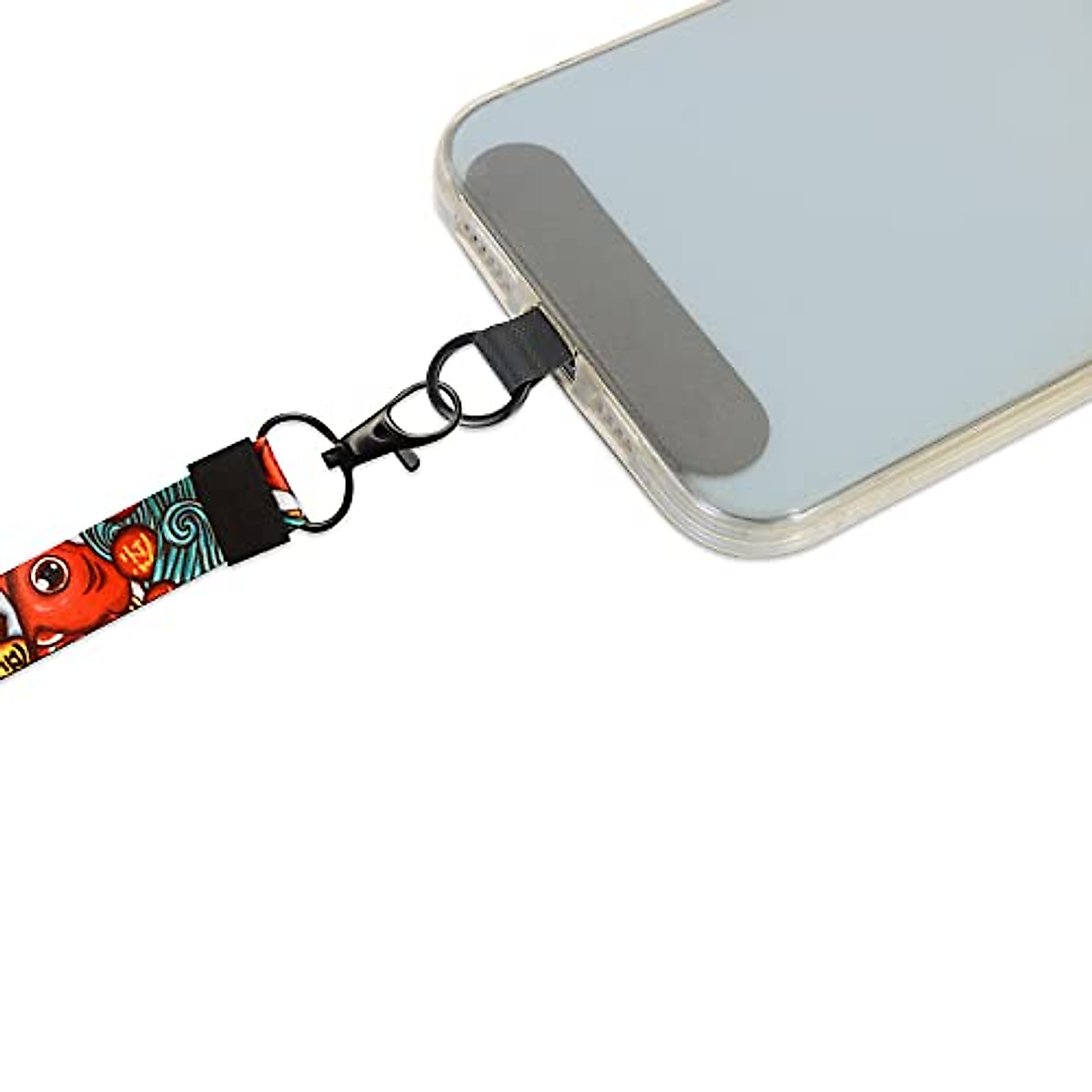 Universal Phone Tether Tab Phone Lanyard Patch,6 Pack Secure Phone Strap Hands Free Holder,Connector Card for Phone Lanyard Phone Strap Patch Phone Necklace Tender-Grey B