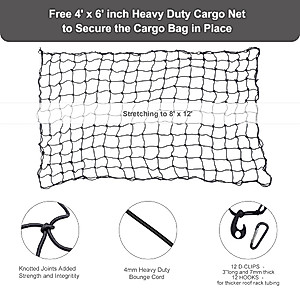 AlltoAuto Truck Bed Cargo Bag with Cargo Net, 100% Waterproof 600D Heavy Duty, Fits Any Truck Size (51''x40''x22'') 26 Cubic Feet, Simple and Convenient for Installation