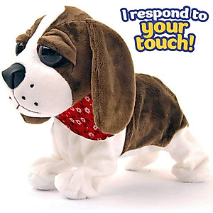 Liberty Imports Interactive Animated Walking Pet Electronic Dog Plush Sound Control Toy Puppy - Barks, Sits, Walks (Dog)