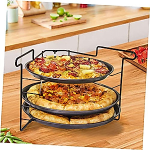 Cabilock Roasting Pan Food Platter Tray Display Dish Display Stand Pizza Pan Rest Food Plate Rack Oven Rack for Baking Hot Pot Serving Rack Pizza Plate Dish Rack Iron Vegetable Cold Dish