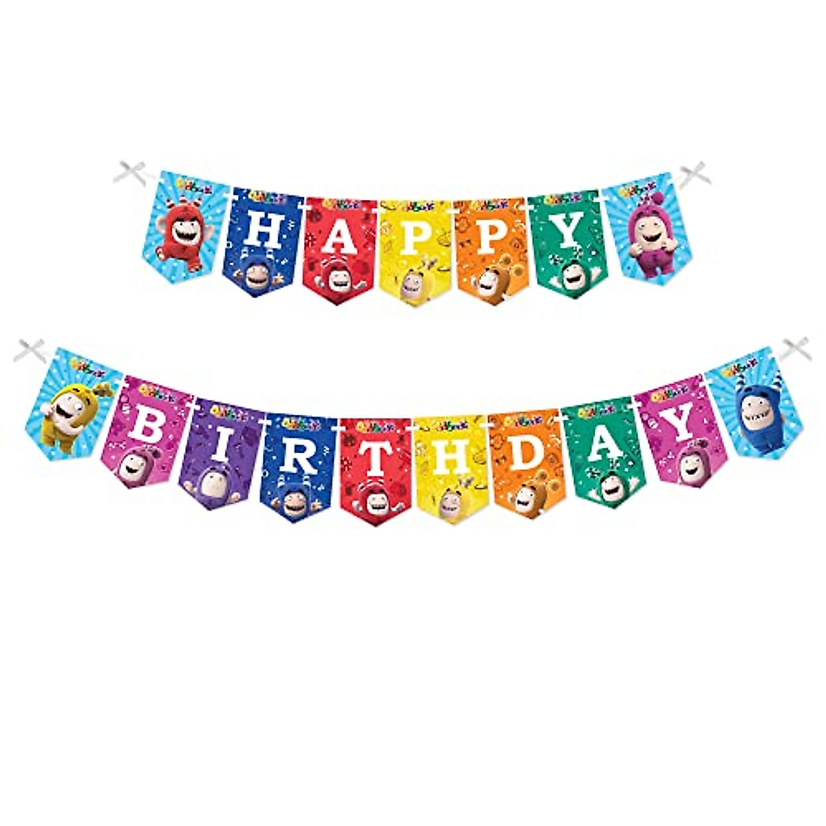 Oddbods - Kids Birthday Party Bunting Banner - Party Decorations - Happy Birthday