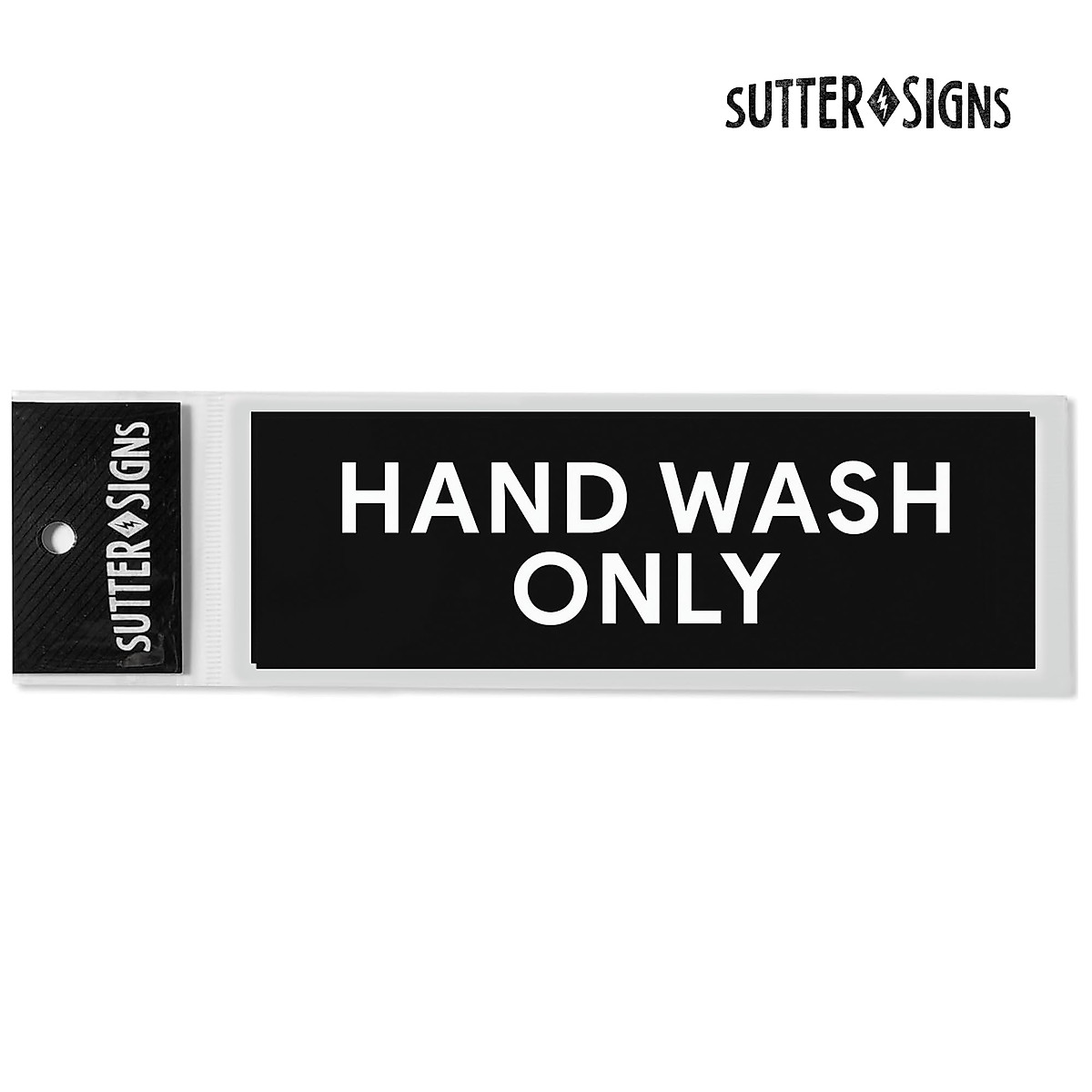 Hand Wash Only Sticker Signs | Workplace Hygiene Reminder for Restaurants, Commercial Kitchens, Hospitals, Clinics, and Medical Facilities (Pack of 2)