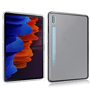 Zeking for Samsung Galaxy Tab S7 Plus/Tab S7 FE 5G/ T975/T970 Case, Anti-Scratch Ultra Slim Thin Anti-Scratch TPU Rubber Soft Skin Silicone Premium Protective Case (Transparent)