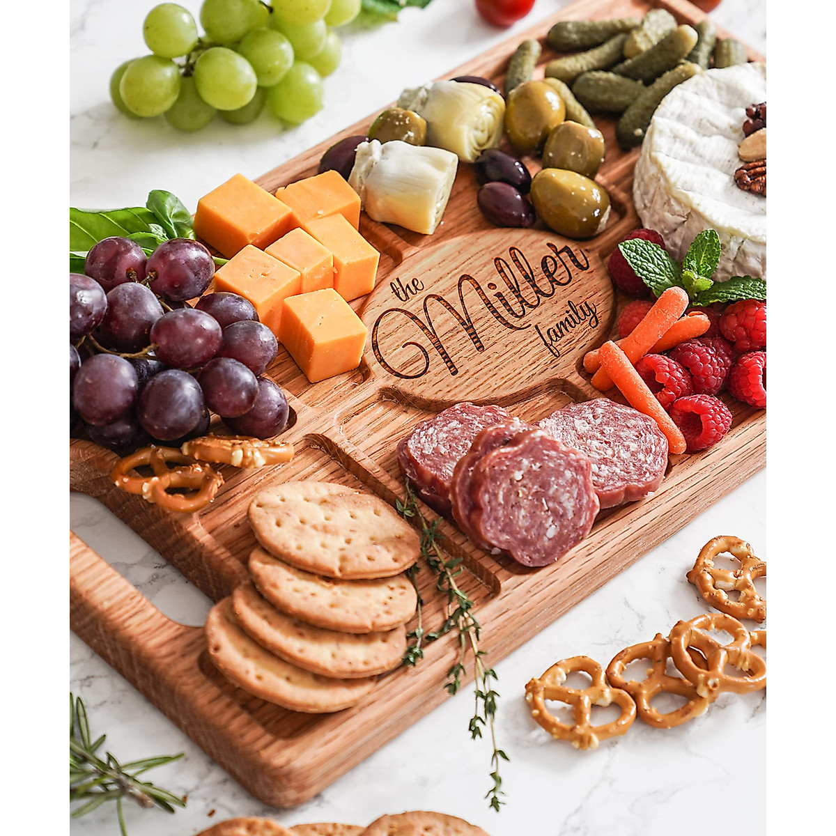 USA Made Personalized Charcuterie Board Engraved - Custom Charcuterie Board Personalized Cheese Board - Charcuterie Boards Personalized Large - Custom Charcuterie Boards Wood Engraved Charcuterie Set