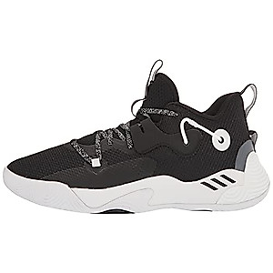 adidas Unisex Harden Stepback 3 Basketball Shoe, Core Black/White/Core Black, 7.5 US Men