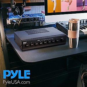 Pyle (PSS8) - Premium New and Improved 8 Zone Channel Speaker Switch Selector Switch Box Hub Distribution Box for Multi Channel High Powered Stereo Amplifier A/B/C/D Switches | 6 Pairs Of speakers