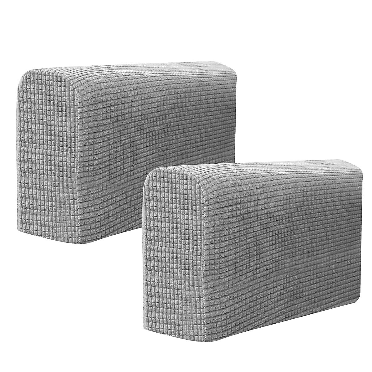 BESPORTBLE Chair Arm Covers Protectors 2pcs Chair Arm Protectors Universal Elastic Sofa Stretch Armrest Cover Sofa Side Towels Office Recliner Couch Loveseat Cloth(Light Grey) Chair Arm Covers