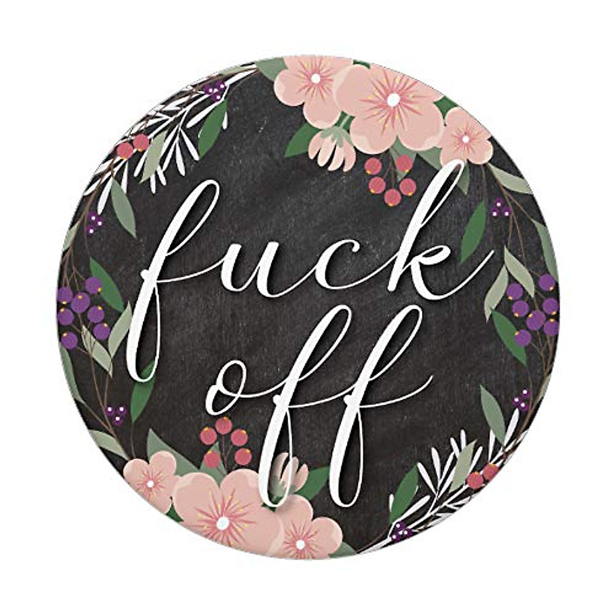 Fuck Off - Salty Sarcastic Funny Swear Word - PopSockets PopGrip: Swappable Grip for Phones & Tablets