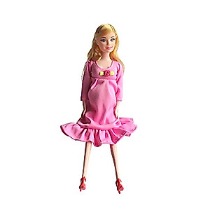 Kunhe Pink Real Pregnant Doll Have a Baby in Her Tummy Mom Doll