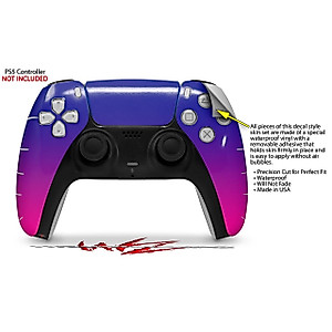 WraptorSkinz Skin Wrap compatible with Sony PS5 DualSense Controller Smooth Fades Hot Pink Blue (CONTROLLER NOT INCLUDED)
