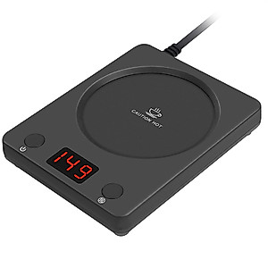 Mug Warmer Coffee Warmer for Desk - Neymeo Cup Warmer Candle Warmer Plate Auto Shut Off Tea Warmer Milk Electric Smart Heated Beverage Temperature Setting Waterproof Office Home Gifts Black