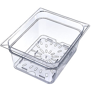 Carlisle FoodService Products 1023507 StorPlus Half Size Polycarbonate Drain Shelf, Clear (Pack of 2)