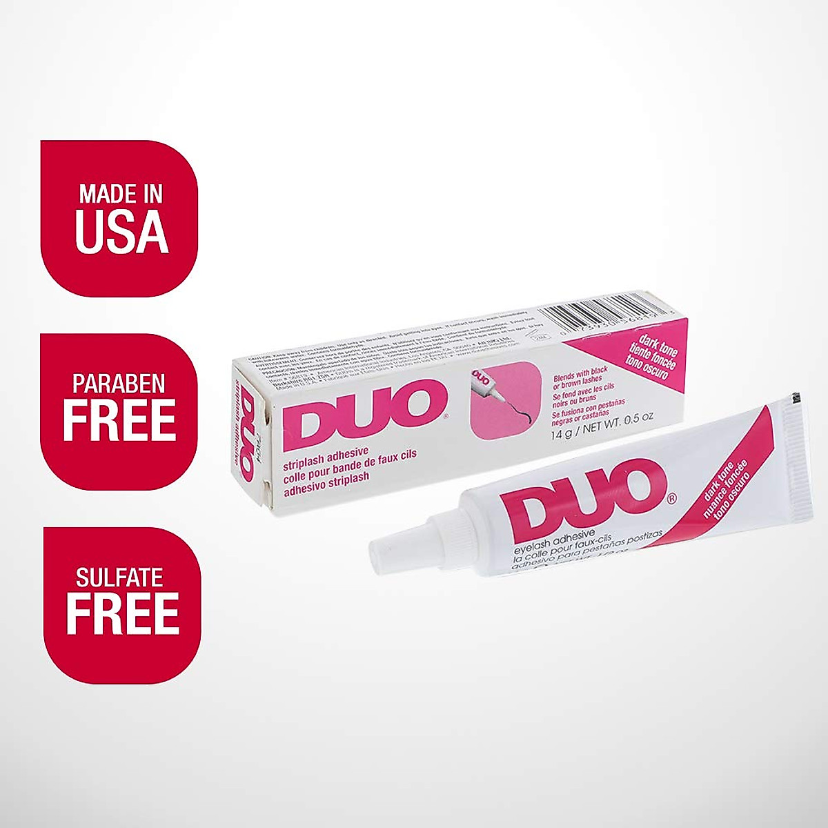 DUO Strip Lash Adhesive Dark Tone for False Strip Eyelash, 0.5 oz, 1-Pack