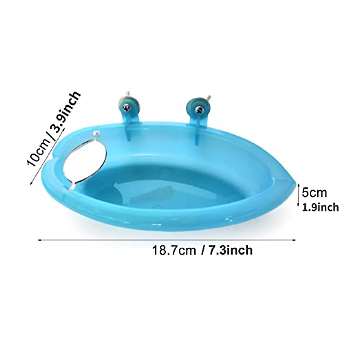 Yu’s north Bird Bathtub with Mirror Portable Bird Bath Bird Bathroom for Pet Parrots Bathing Tub Bath Box Bird Shower Bathtub Bird Cage Accessories (with Single Mirror)