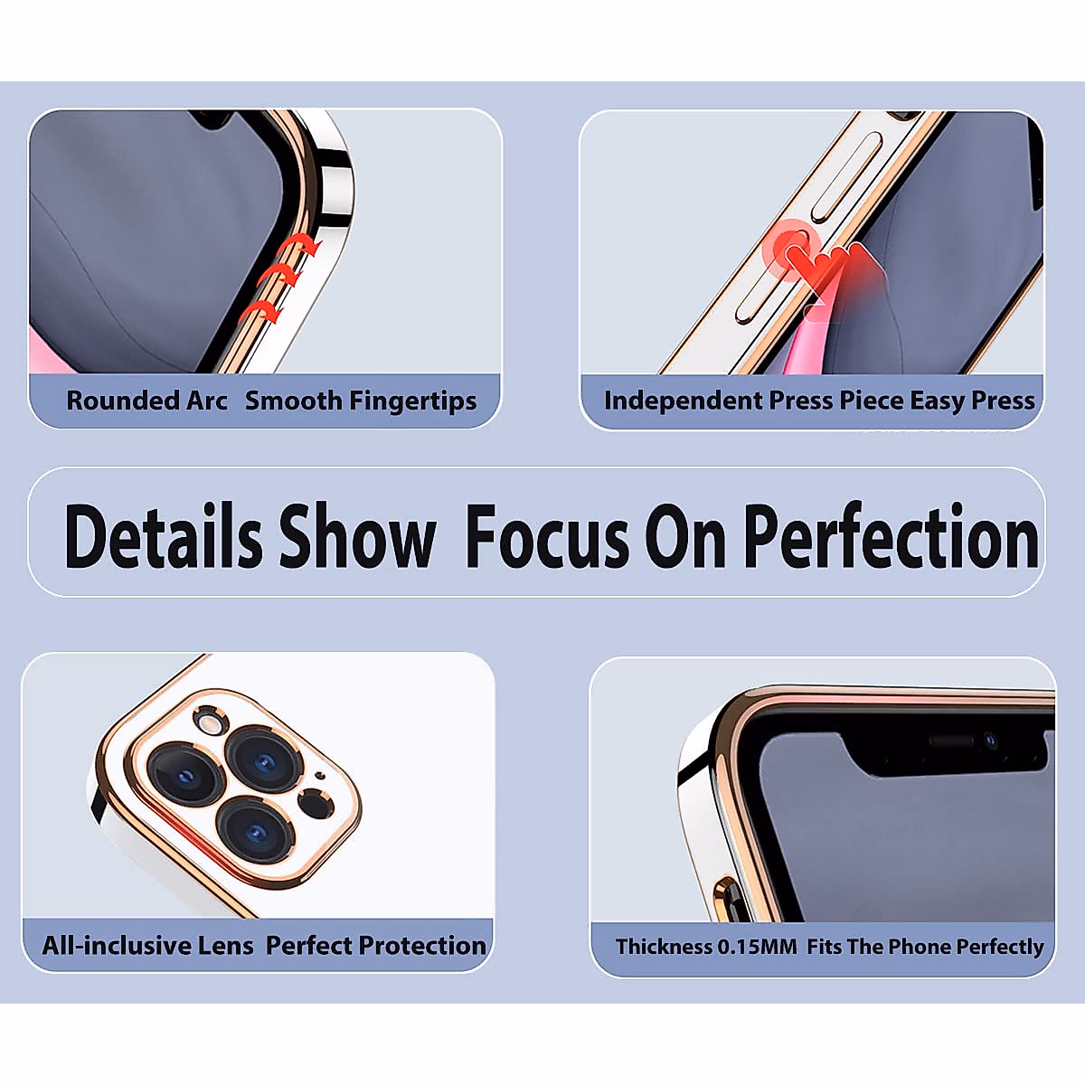 Wousunly Compatible with Huawei P30 Lite Case Silicone Pink, Plating Huawei P30 Lite Phone Case Shockproof Thin and Soft Cover (White)