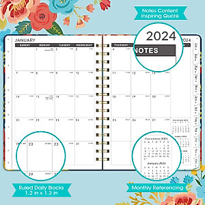 2023-2025 Monthly Planner - Monthly Planner, 3 Year Monthly from Jan. 2023- Dec. 2025, 6" x 8.3" , with Tabs, Monthly Calendar Planner with Pocket, Contacts and Passwords, Twin-Wire Binding