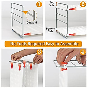 Water Bottle Organizer For Cabinet, Expandable Water Bottle Holder Rack, Adjustable Tumbler Storage For Kitchen Organization, 2 Tier Cup Organizer For Sports Flask Insulated Travel Mug Fridge, White