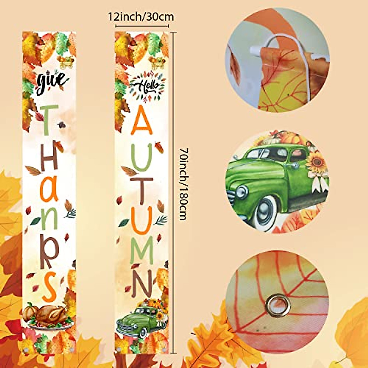 Thanksgiving Decorations for Home - Thanksgiving Banner, Fall Decor for Home, Thanksgiving Party Decorations, Thanksgiving Decor