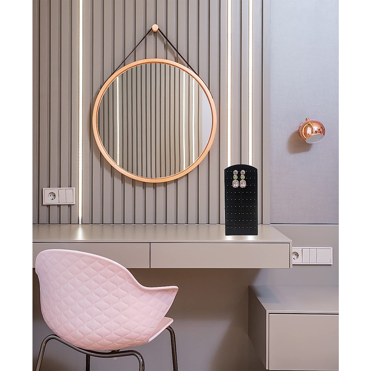 Eldwviz 72 Holes Earrings Ear Studs Jewelry Show Plastic Display Rack Stand Organizer Holder Showcase Box 6pcs/lot