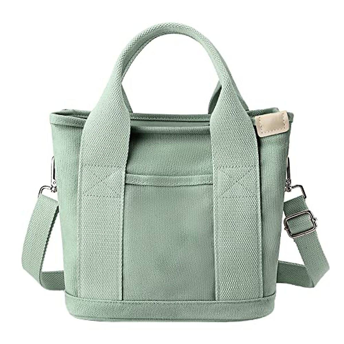 Canvas Tote Bag for Women Stylish Crossboy Handbag Casual Hobo Bag Top Handle Satchel with Multiple Pockets (A-Green)