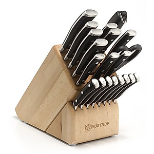 Wusthof Classic IKON Twenty-Two Piece Block Set, 22, Black, Stainless