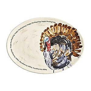 Mud Pie Thanksgiving Turkey Platter, 14.5" x 20"
