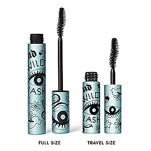 Urban Decay Wild Lash Plant-Powered Volumizing Mascara, Travel Size - Black - 16HR Wear, Smudge, Transfer & Flake Resistant - Vegan Formula with Sunflower Seed, Avocado & Coconut Oil