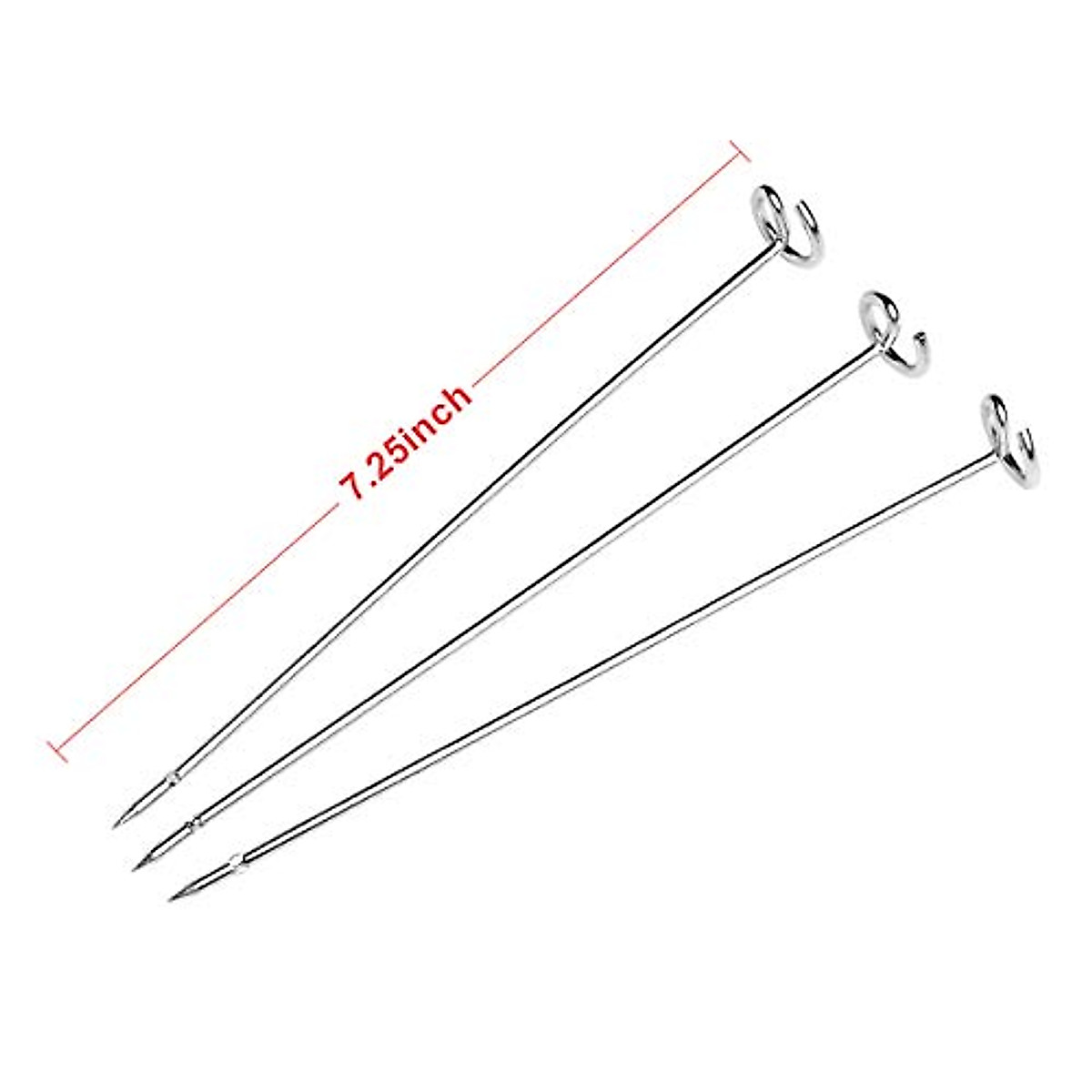 Lawenme Grill Kebab Skewers Compatible with Ninja Foodi AG300, AG300C, AG301, AG301C, AG302, AG400, IG301A, 10 Skewers Stainless Steel 7.25" Long