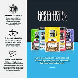 Tiesta Tea - Earl Grey de la Crème, Loose Leaf Creamy Earl Grey Black Tea, High Caffeine, Hot & Iced Tea, 1.7 oz Pouch - 25 Cups, Natural Flavored, Unsweetened, Black Tea Loose Leaf
