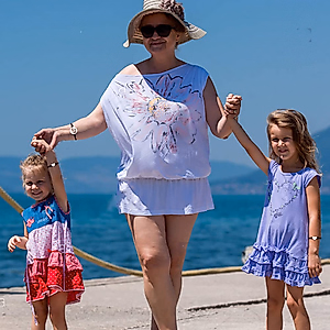 Cueemoff 2 Granddaughter Matching Bracelets Gifts from Grandma Grandmother Nana Granny Gigi Jewelry Set for 3