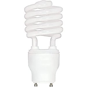 Satco S8206 23 Watt (100 Watt) 1600 Lumens Mini Spiral CFL Soft White 2700K GU24 Base Light Bulb