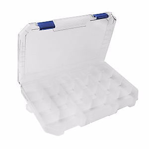 Large Plastic Tackle Box Storage Organizer Box 3700 with adjustable dividers 4 PACK tackle tray