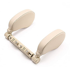 cxyhzq car seat headrest Pillow,Road pal headrest,Left and The Right 3 Levels Adjustable, U haped car leeping Pillow for Kids (Beige)