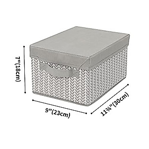 GRANNY SAYS Bundle of 3-Pack Closet Storage Boxes & 2-Pack Wicker Storage Baskets for Shelves