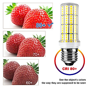 RIUVAO LED Corn Light Bulb 200w Equivalent 2500 Lumen 5000K Cool Daylight White 20W E26/E27 Base Ceiling Fan Led Light Bulb for Home Garage Warehouse Indoor Outdoor Led Corn Bulb Pack of 4