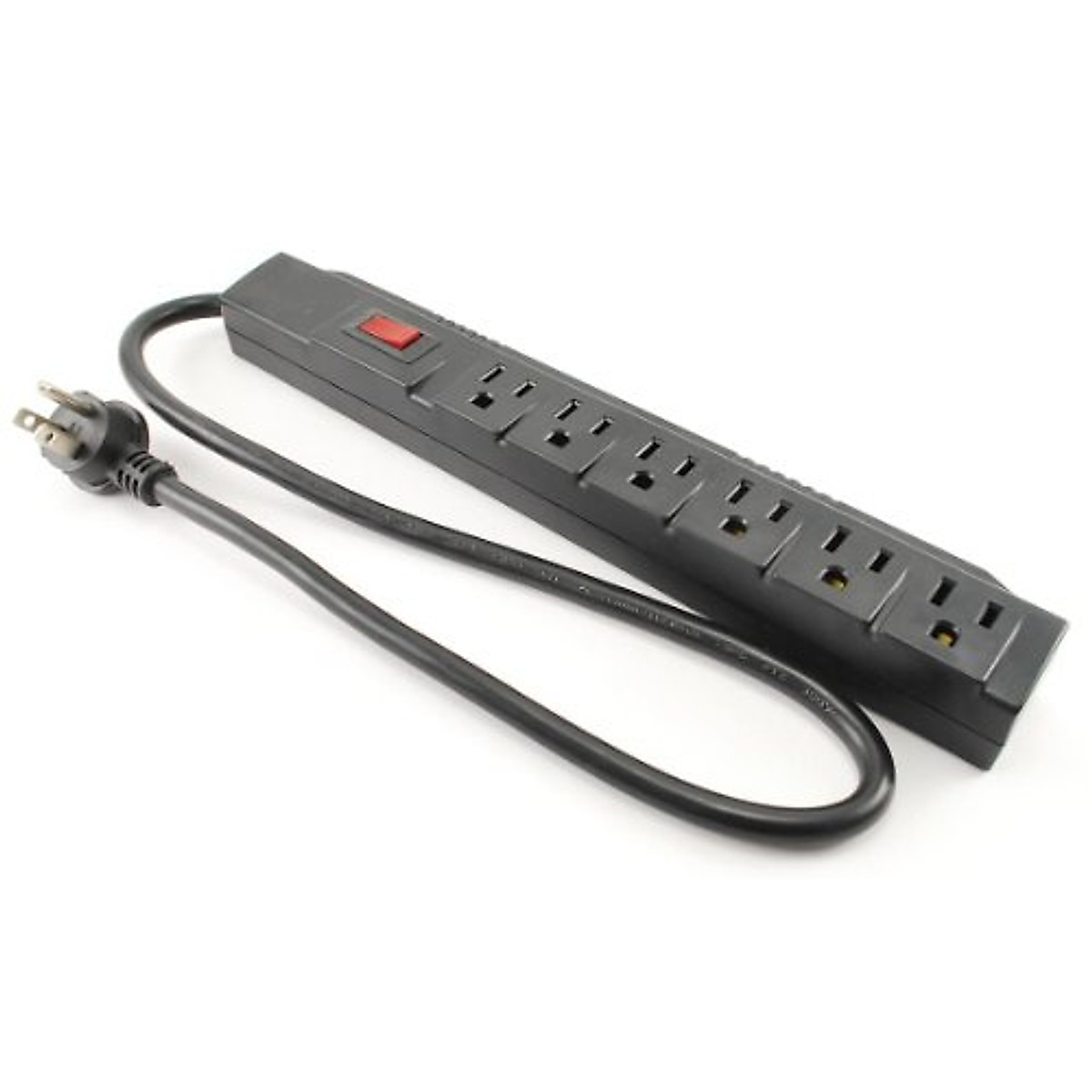CablesOnline, 6 Outlet Surge Strip, Horizontal, 90 Joules, 24in (2 ft.) Cable, (SP-002)