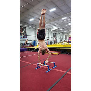 Tumbl Trak Parallette Bars Blue, Adjustable