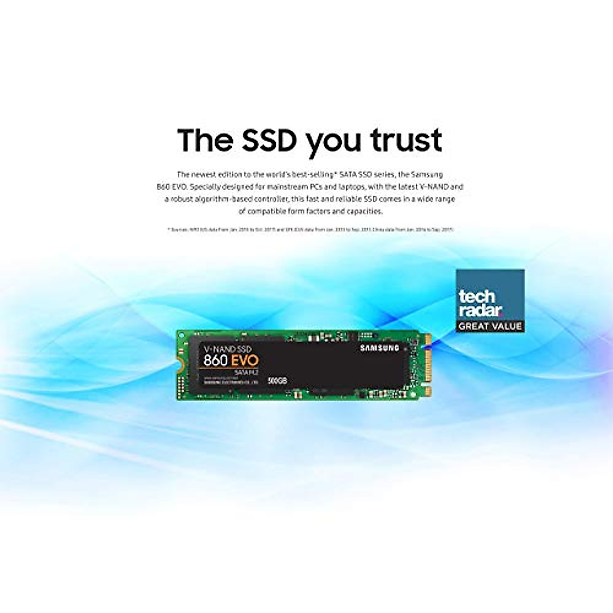SAMSUNG 860 EVO SSD 1TB - M.2 SATA Internal Solid State Drive with V-NAND Technology (MZ-N6E1T0BW)