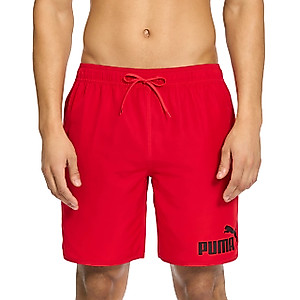 PUMA Men's Number One Logo Volley Swim Board Short, High Risk Red, X-Large