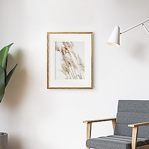 Axeman 16x20 Picture Frame with Mat for 11x14, Solid Oak Wood Poster Frame with Tempered Glass for Home Decor, Wooden 16x20inch Photo Frame for Art Photo and Prints, Wall Hook Included, Natural