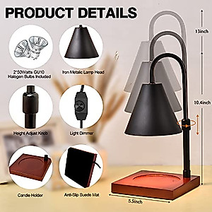 Candle Warmer Lamp with 50W Candle Warmer Bulbs, Compatible with Large & Small Jar Candles, Aromatic Candle Holders for Home Decoration,Unique House Warming Gifts…