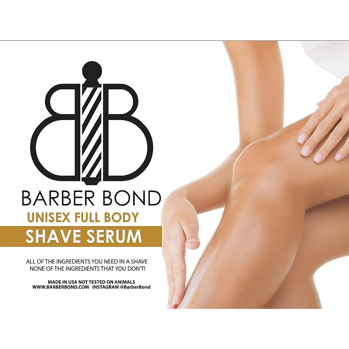 Barber Bond® Premium Unisex Full Body Shave Serum (8oz) Clear Shave Gel